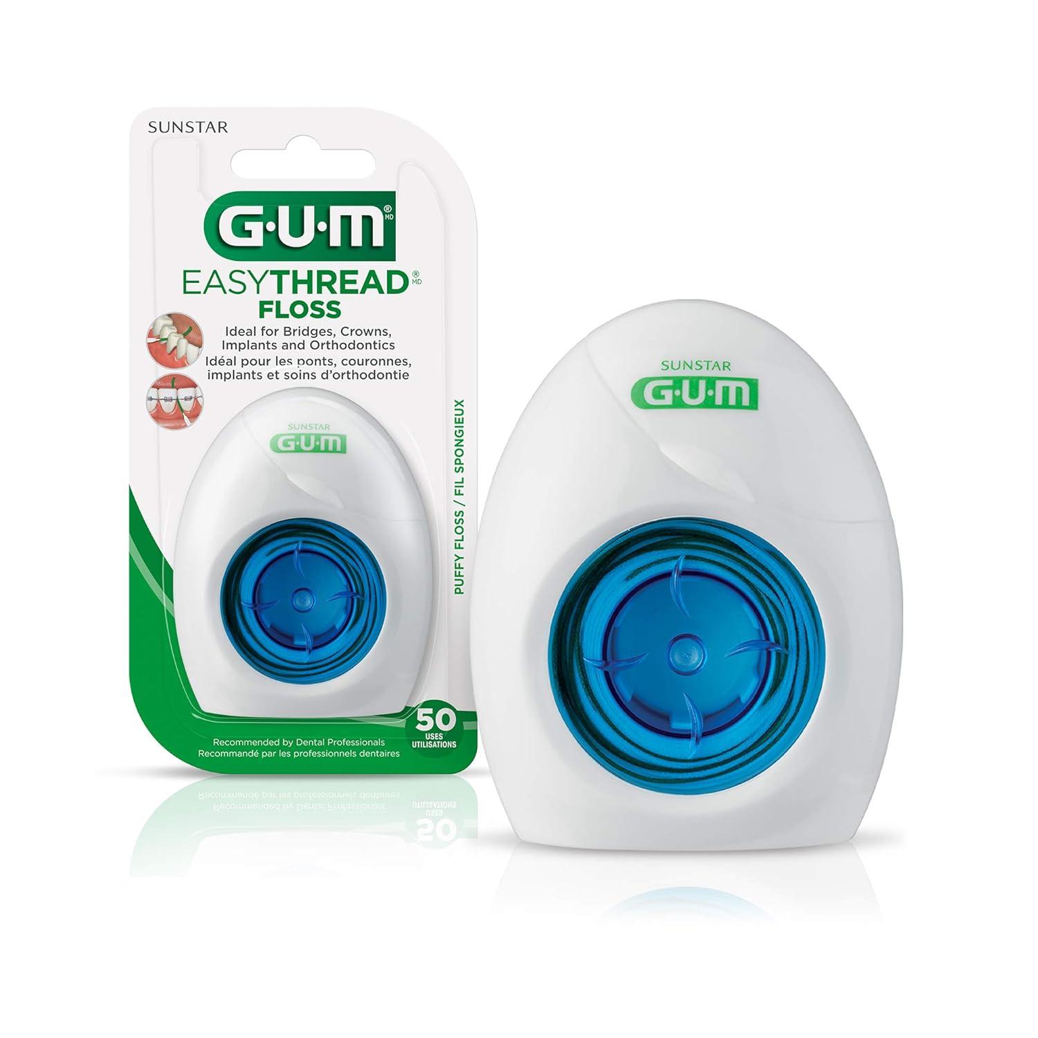 GUM EasyThread Threader Floss – Expanding Dental Floss for Braces ...